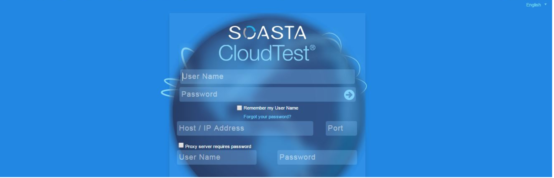 Failed to login to CloudTest : Server shows Host IP / Port text field ...