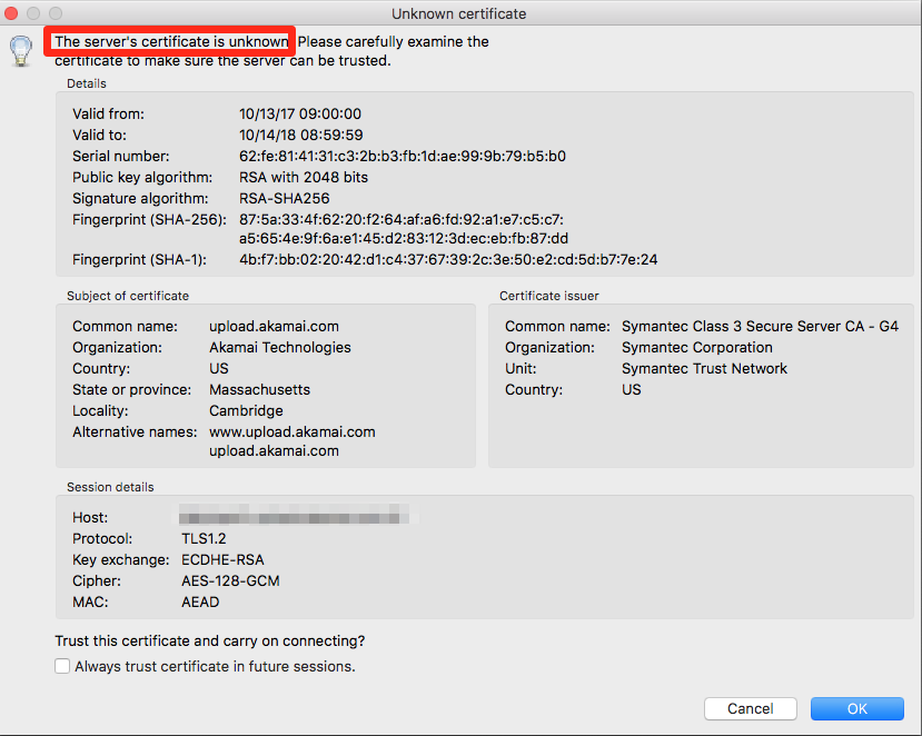 FTPS certificate is expired