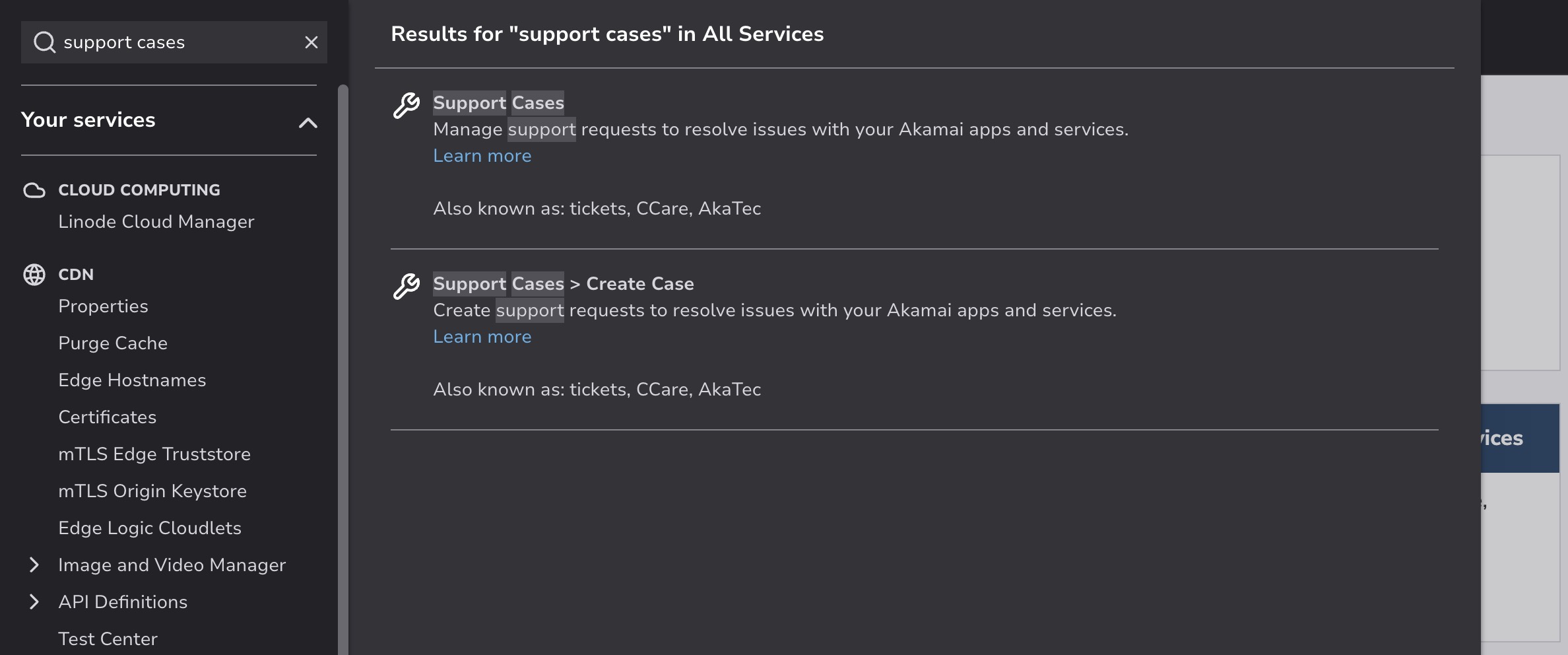 How to open or view Support Cases in Control Center